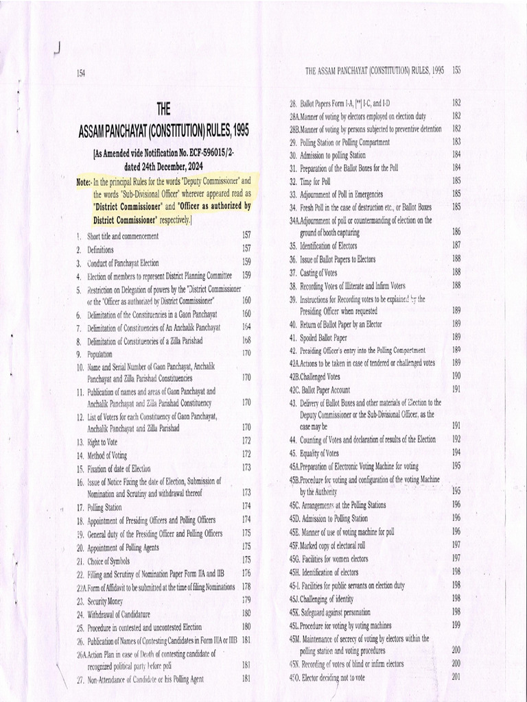 As Sam Panchayat Rule 1995 | PDF