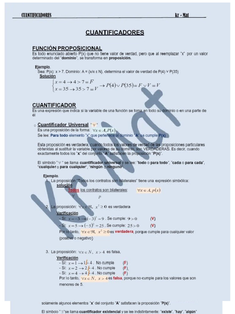 Cuantificadores | PDF
