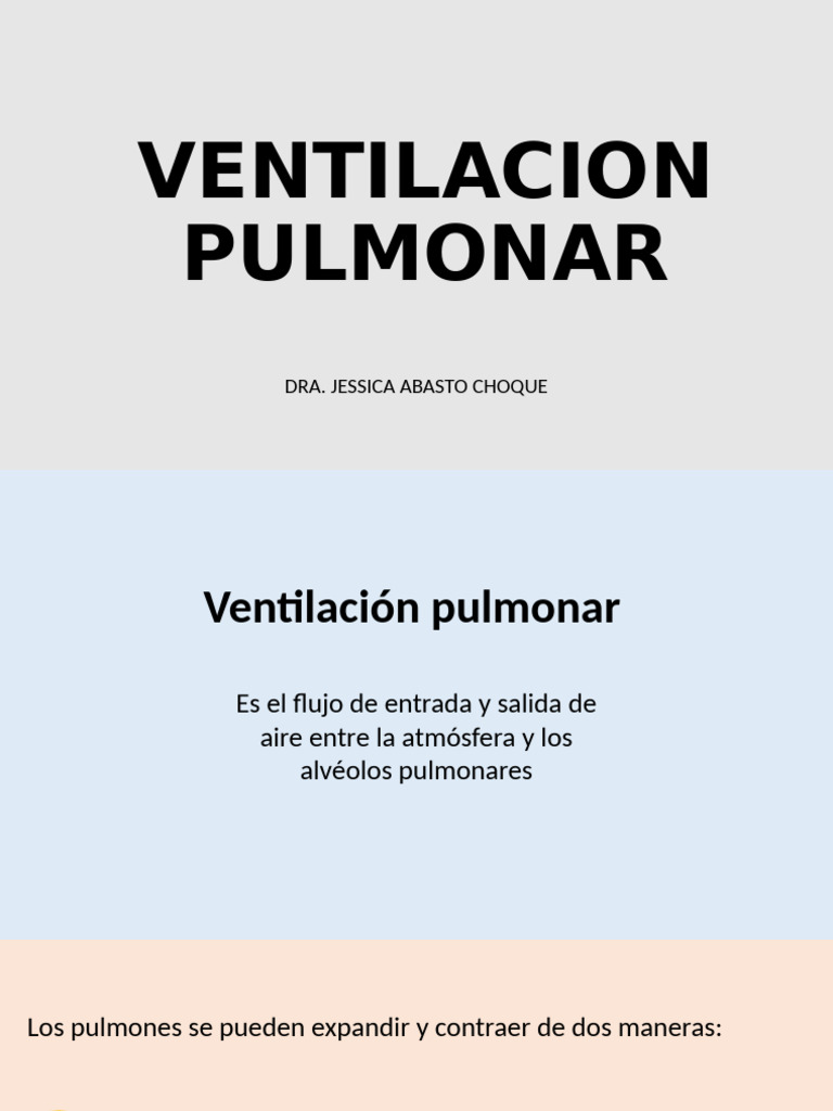 Ventilacion Pulmonar | PDF | Sistema respiratorio | Pulmón