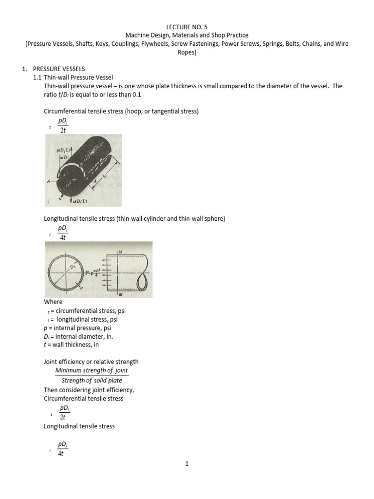 Lecture 5 Machine Design 1 | PDF | Belt (Mechanical) | Screw