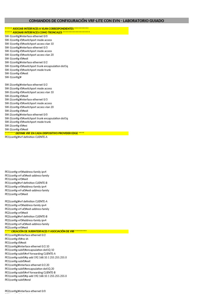 Comandos VRF Lite Evn 2024 2 | PDF | Computer Engineering ...