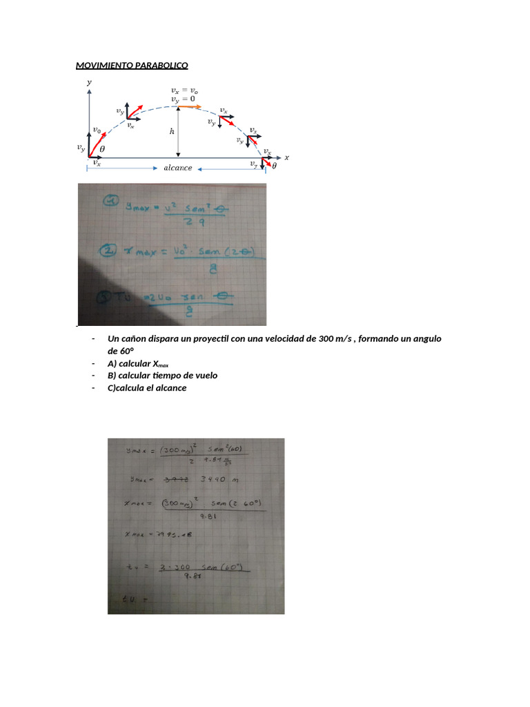 Movimiento Parabolico | PDF