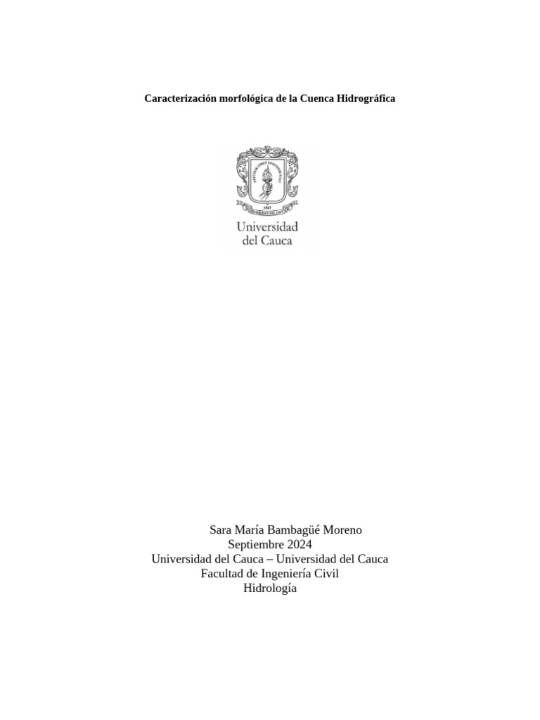 Informe Sara | PDF | Cuenca de drenaje | Hidrología