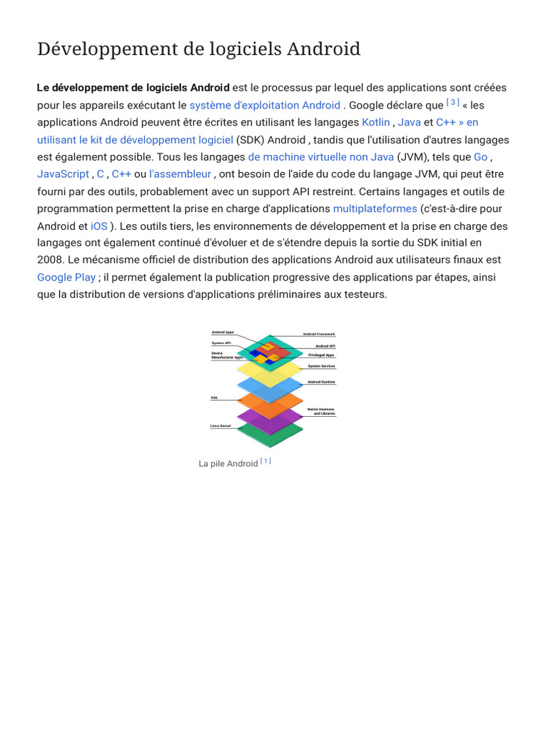 Développement de Logiciels Android - Wikipédia | PDF | Embedded Linux Distributions | Arm ...