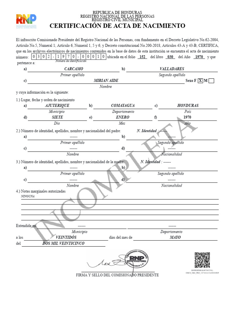 SIN RNP Acta Nac 40-20250522 173854 | PDF | Gobierno