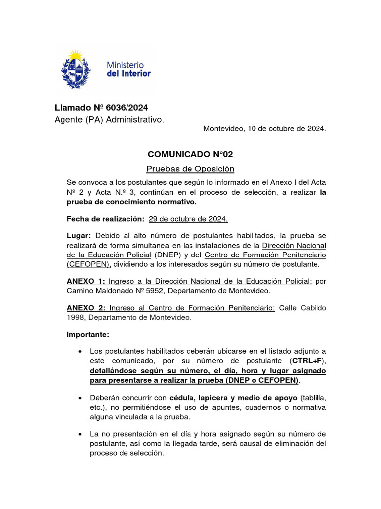 Comunicado 2 Completo | PDF