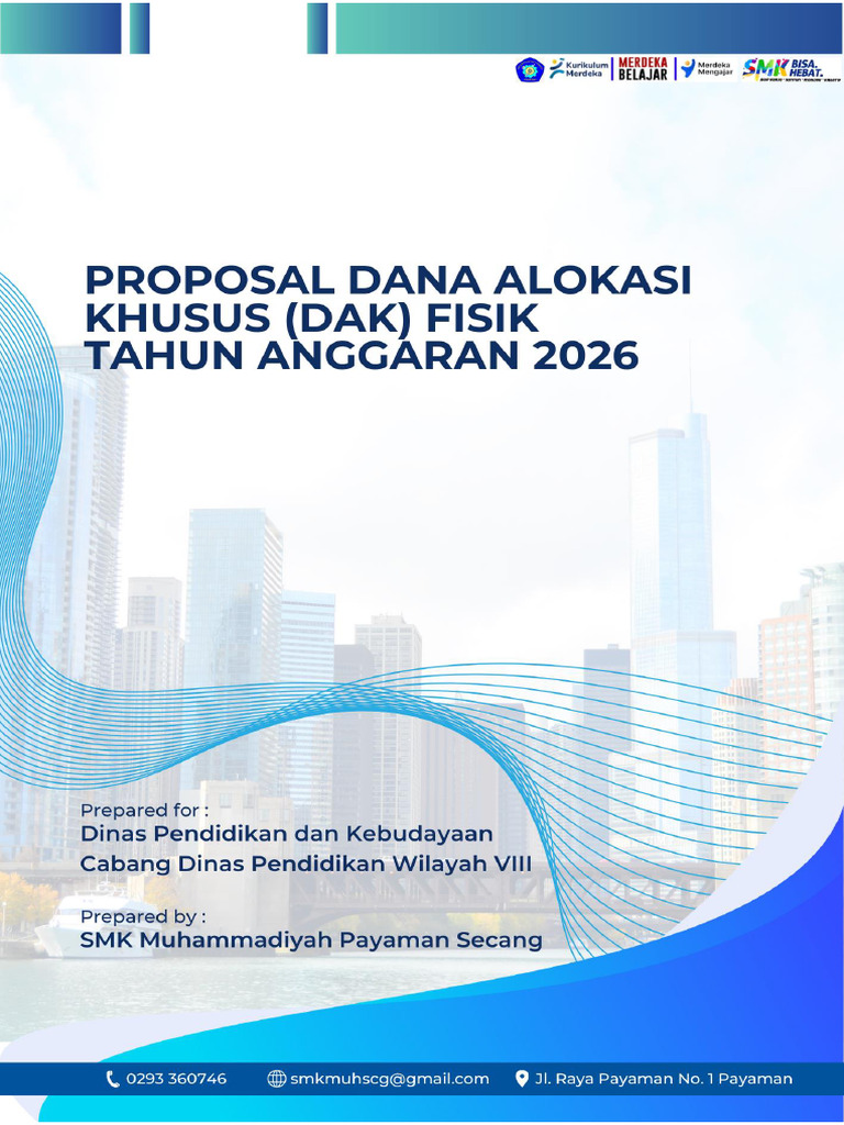 Proposal DAK Fisik SMK 2026 | PDF