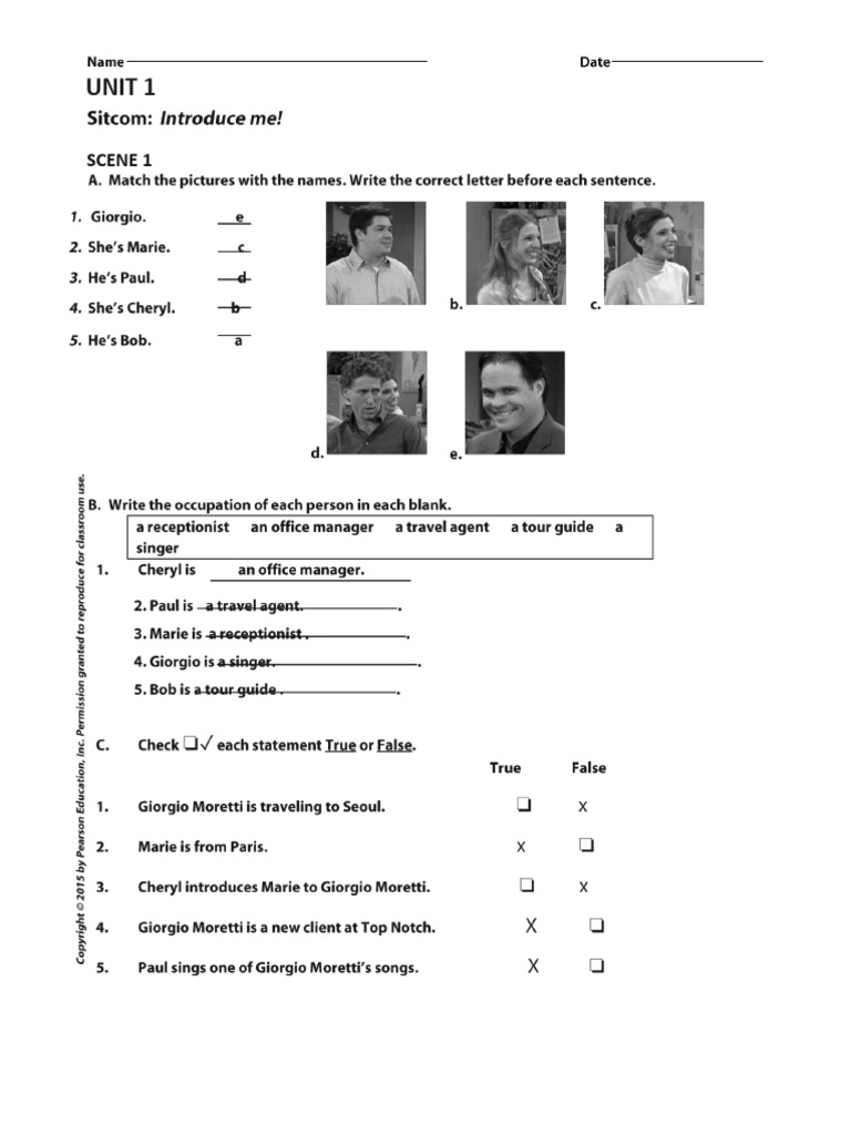 UNIT 01 Video Worksheets | PDF