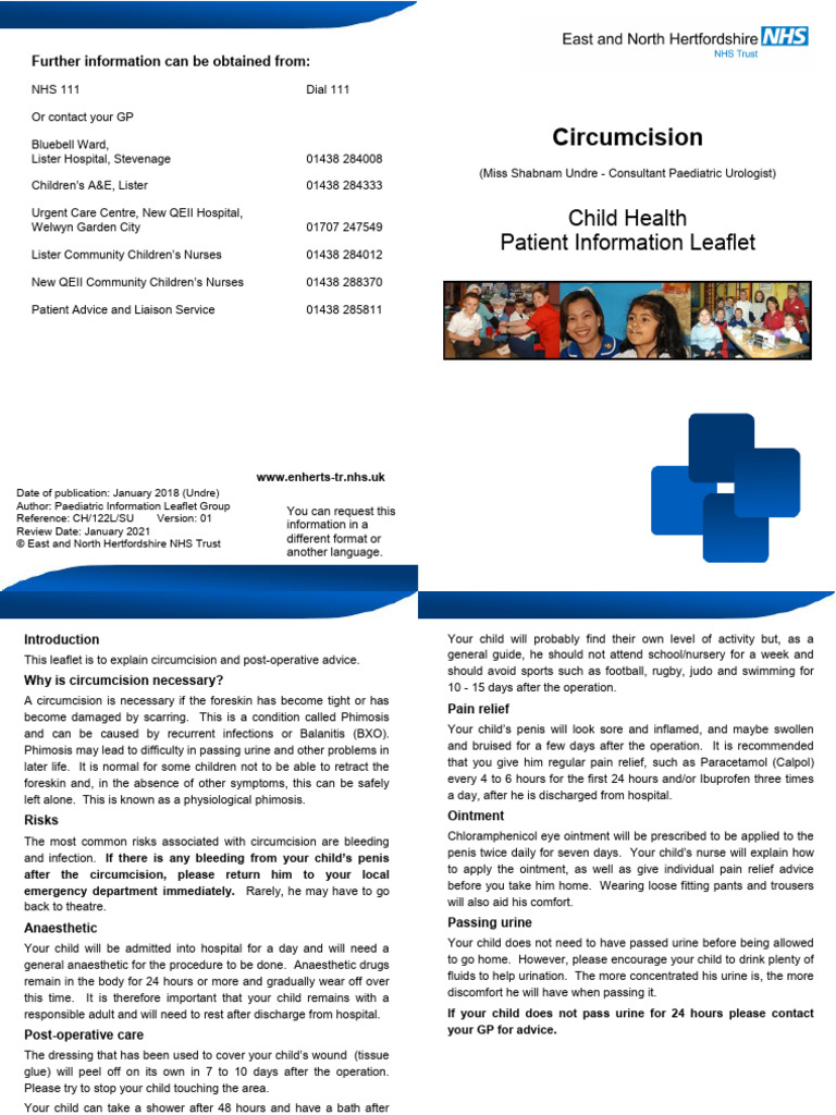 Circumcision Miss Undre Version Final 2018 1 | PDF | Circumcision | Medical Specialties