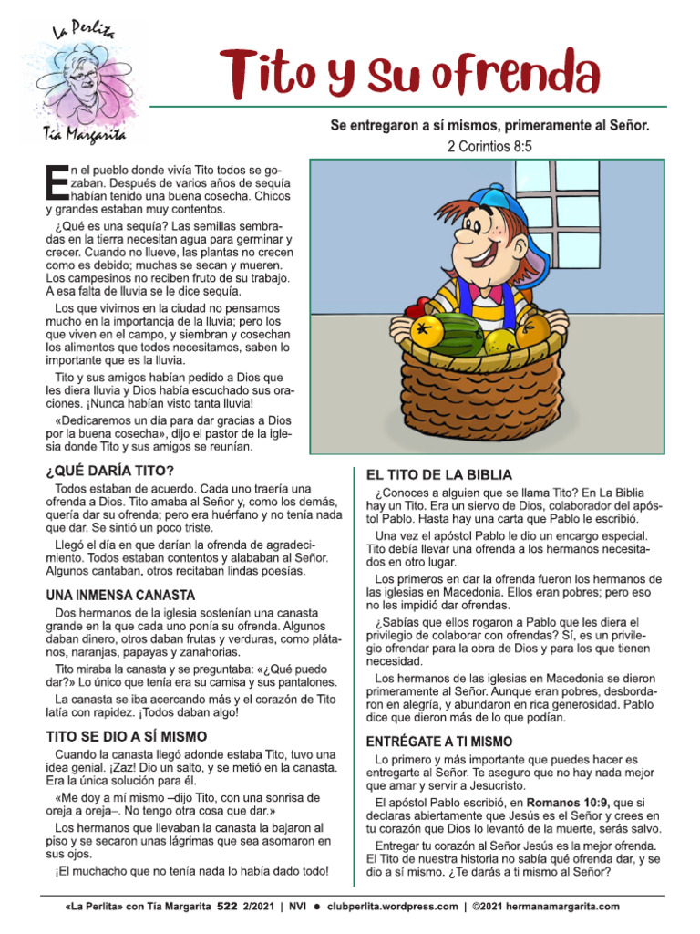 522 Tito y Su Ofrenda - Color | PDF