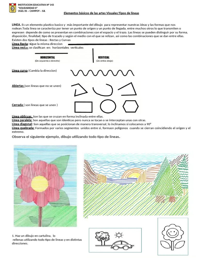 Tipos de Líneas en el Dibujo Infantil | PDF