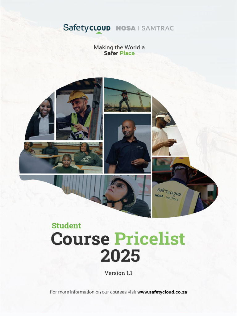 NOSA Courses and Prices 2025 List | PDF | Warehouse | Cargo