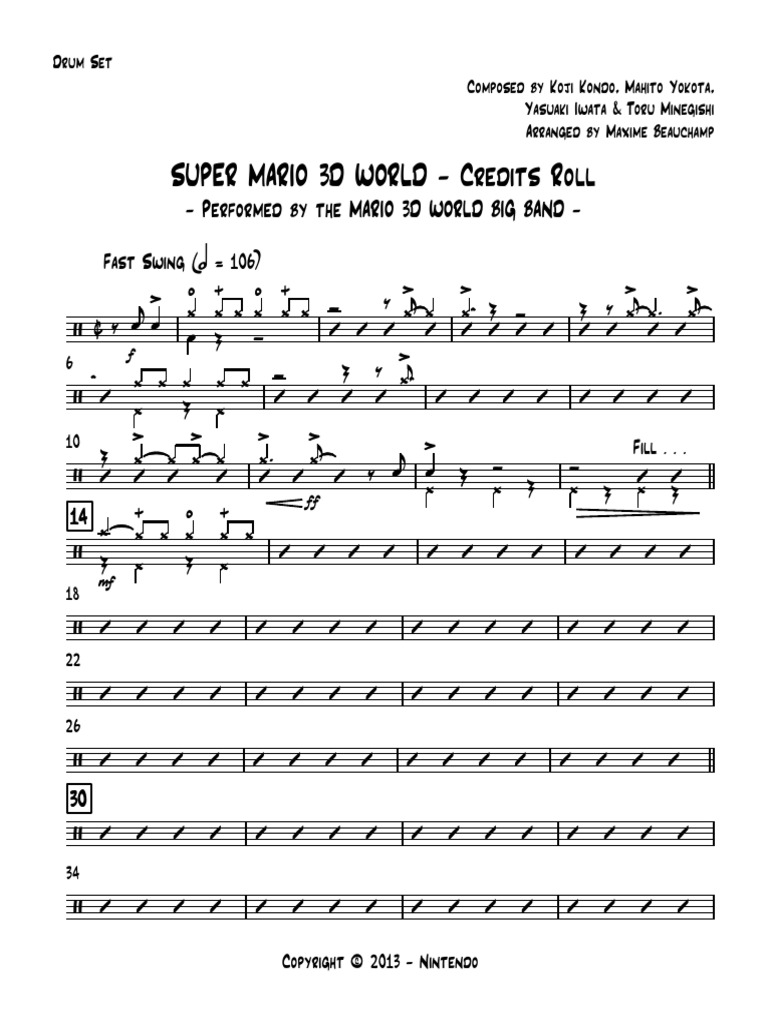 Mario3d Drums | PDF