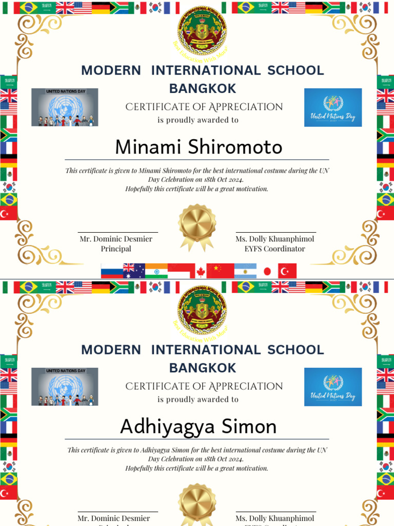 Cream Bordered Appreciation Certificate | PDF