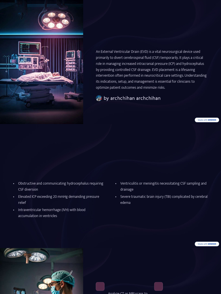 External Ventricular Drain EVD (1) | PDF | Medical Specialties ...