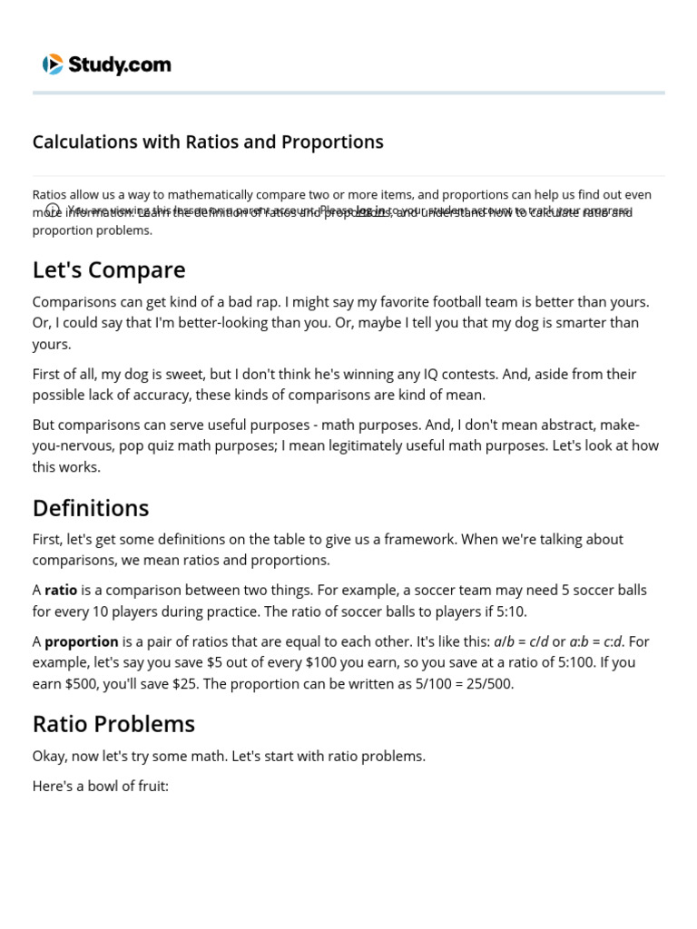 Ratios and Proportions Explained | PDF | Ratio | Mathematics