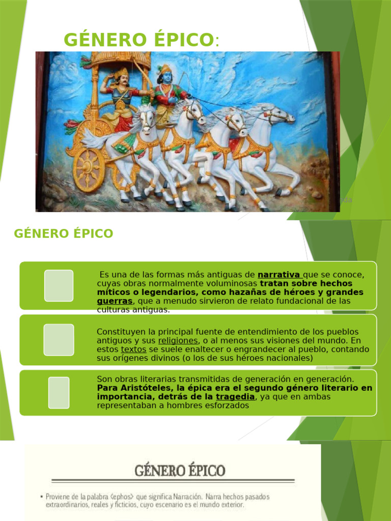 GÉNERO ÉPICO y | PDF | Poesía épica | Mitología