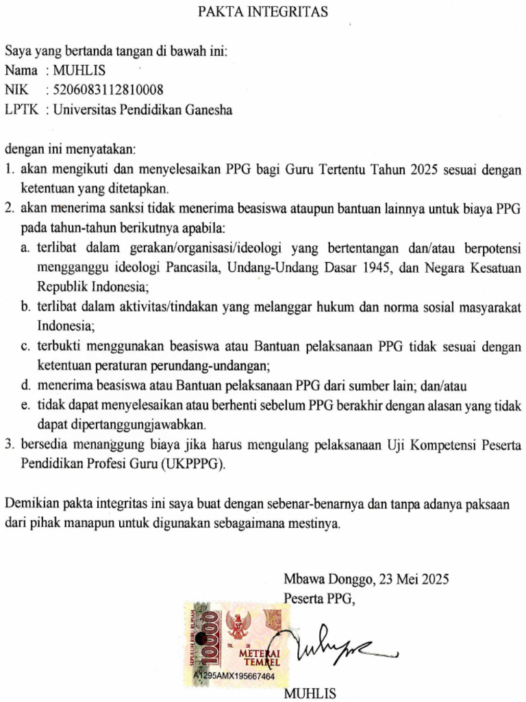 Fakta Integritas Acc | PDF