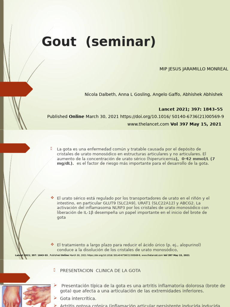 Gota | PDF | Gota | Especialidades Medicas