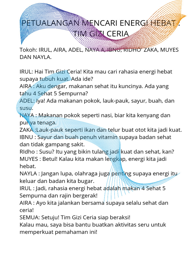 Petualangan Mencari Energi Hebat Tim Gizi Ceria Tokoh Ani, Budi, Citra, Ded_20250519_104035_0000 ...