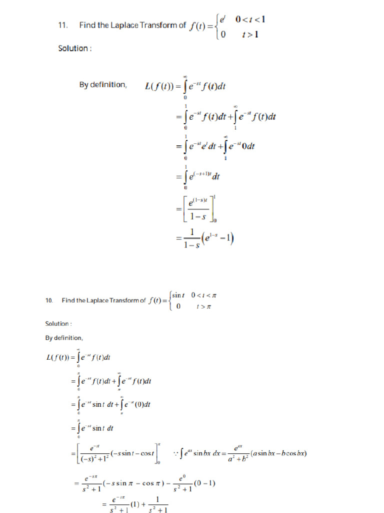 Laplace Transform | PDF