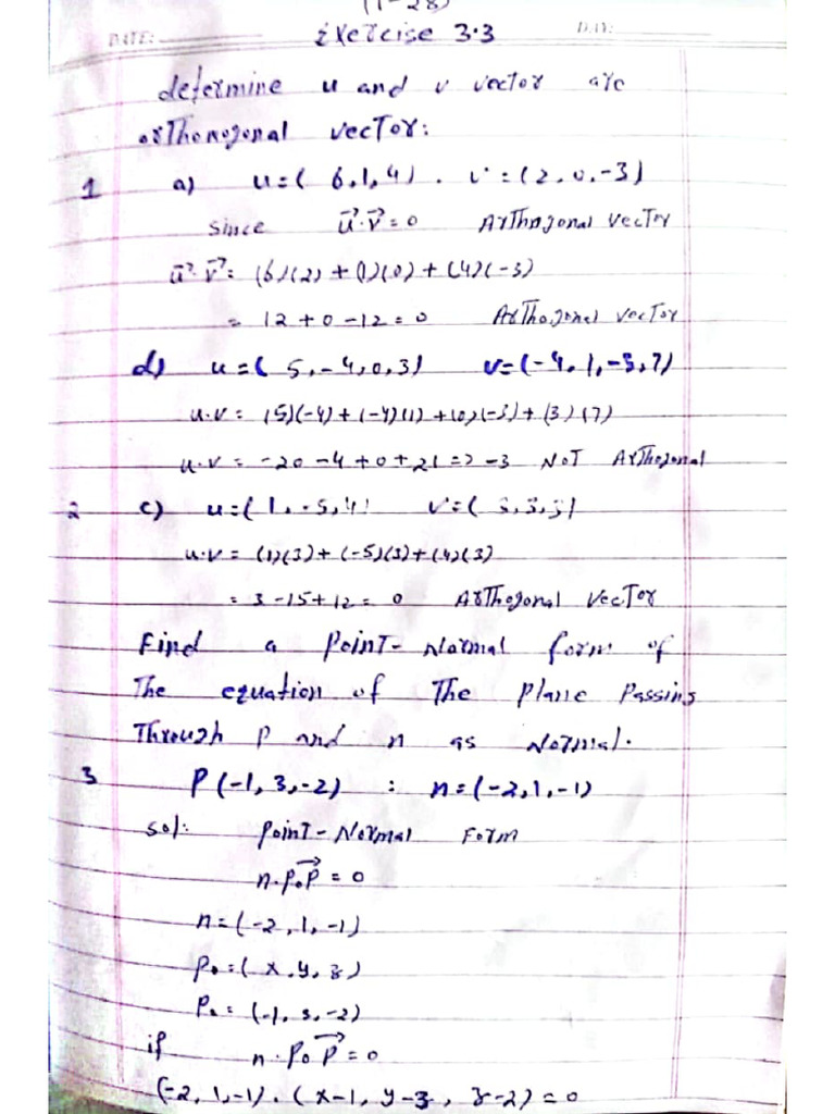 3.3 linear algebra | PDF