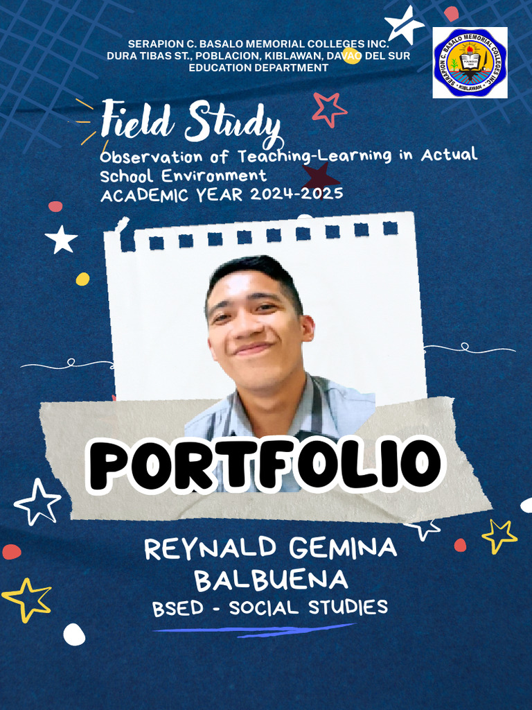 Reynald Portfolio Cover A4 Document Portrait | PDF