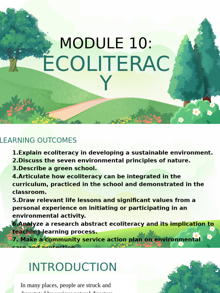 Educ 102 Module 10 Report (Intro) | PDF | Ecology | Sustainability