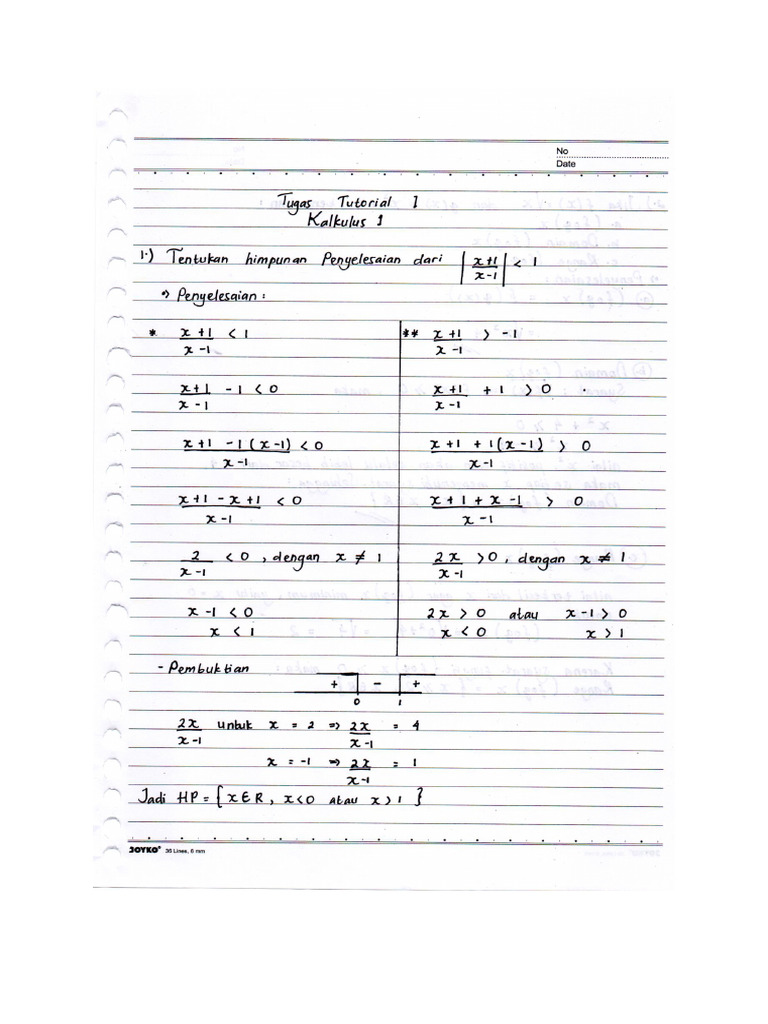 TUGAS 1. Kalkulus | PDF