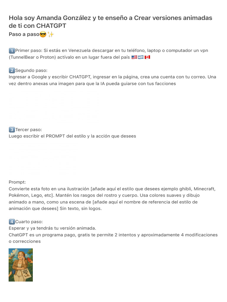 Tutorial ChatGPT Animación | PDF | Animación