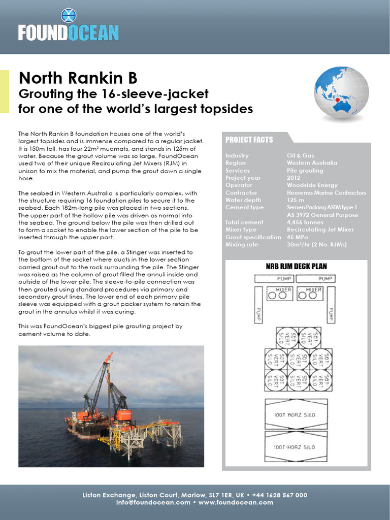 Case Study - North Rankin B Pile Grouting2 | PDF