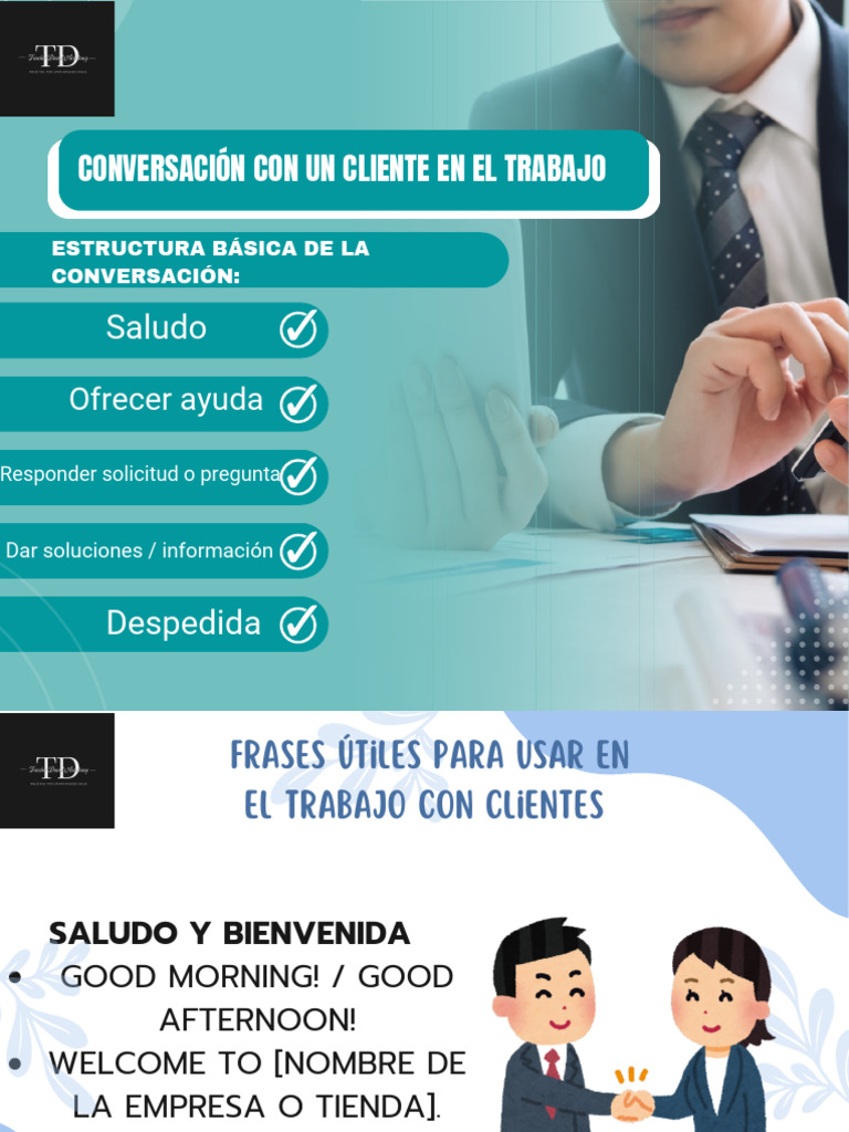 Conversación Con Un Cliente en El Trabajo | PDF