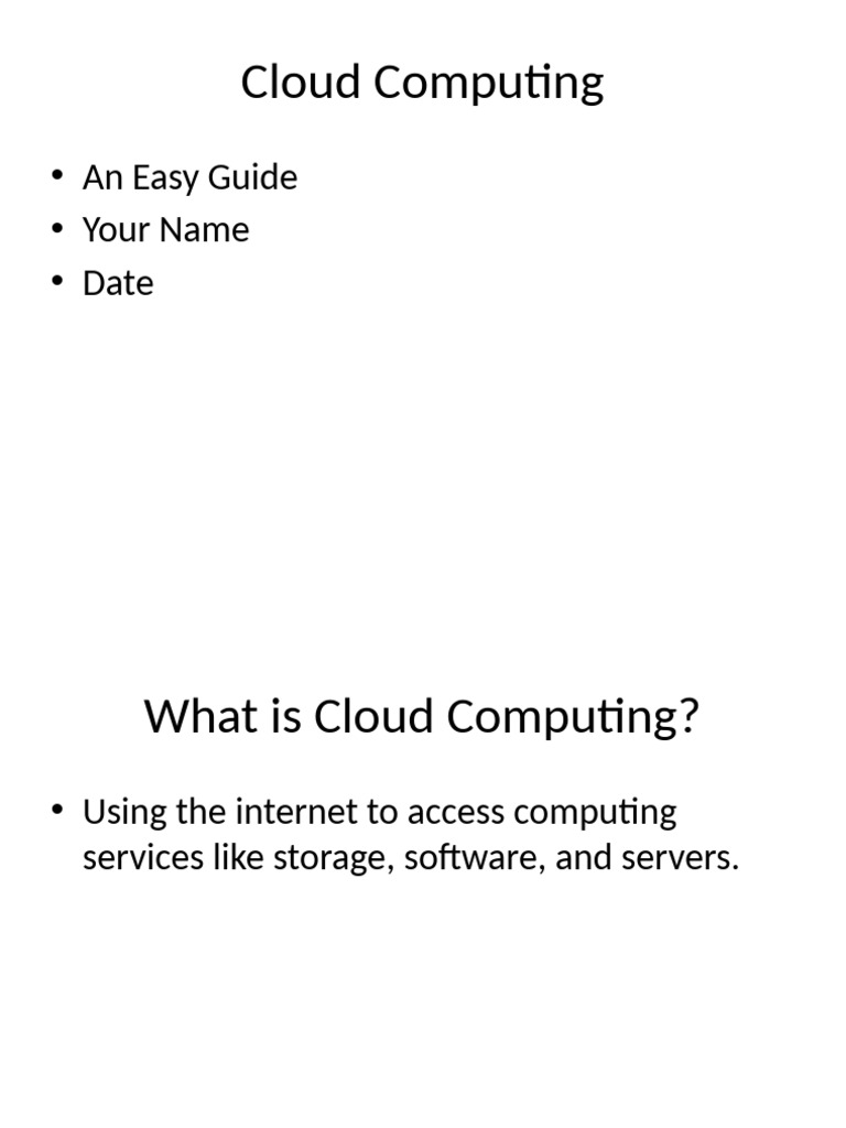 Simple Cloud - Computing - Presentation | PDF
