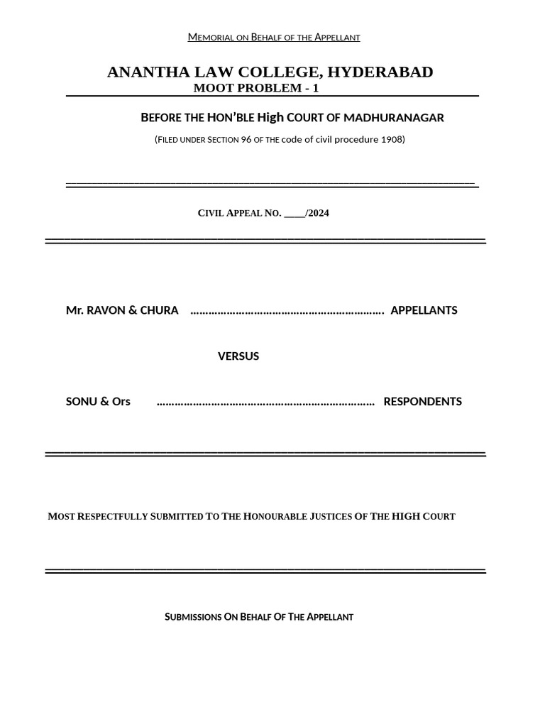 Record Book Moot Court 1 | PDF | Appeal | Lawsuit