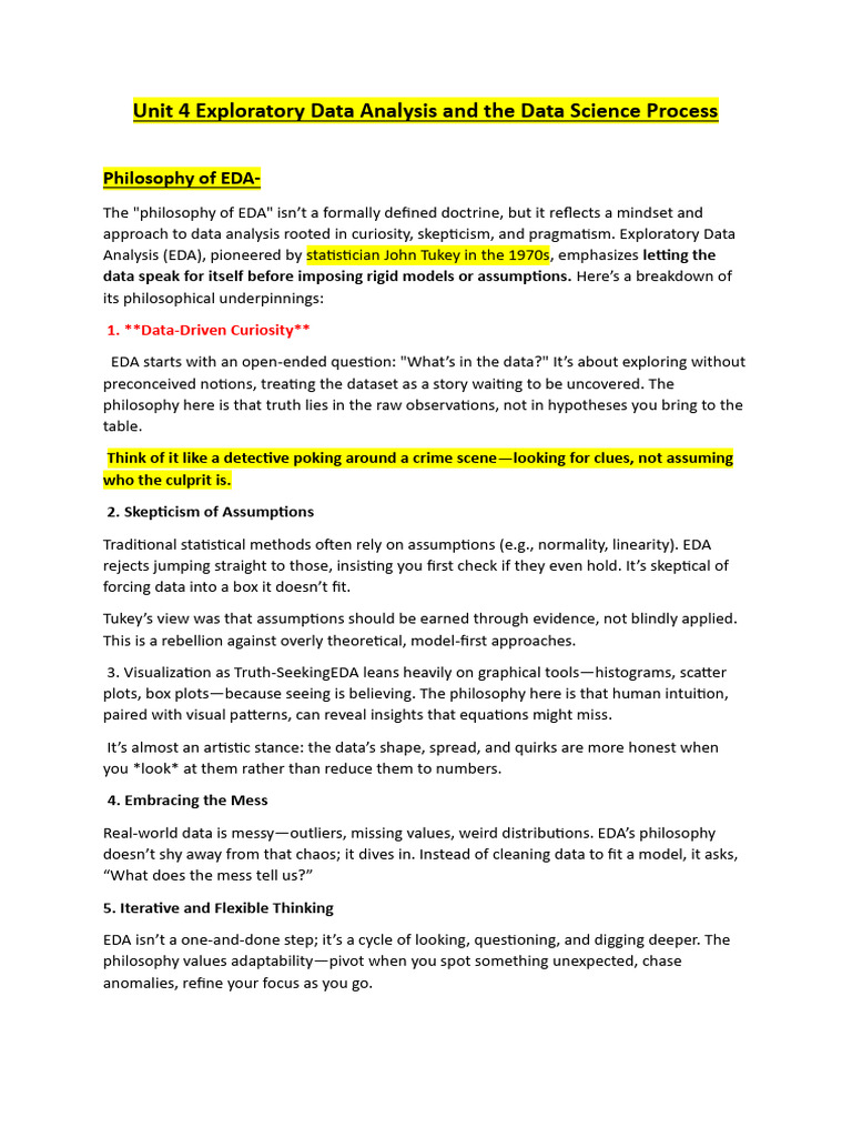 Unit 4 Exploratory Data Analysis And The Data Science Process Pdf Data Science Data Analysis