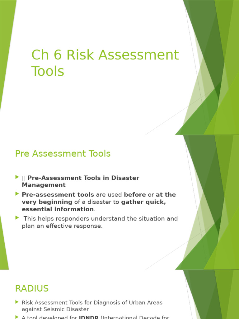 CH 6 Risk Assessment Tools | PDF | Risk | Risk Assessment