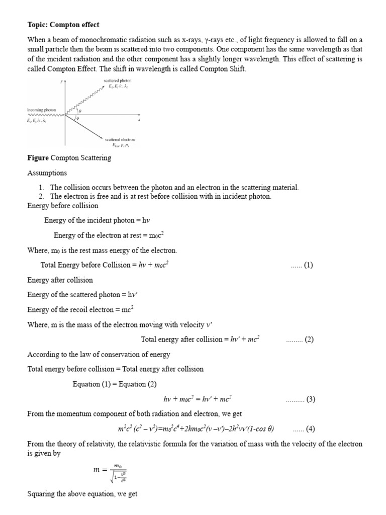 Minimum Study Material - 1 Modern Physics | PDF | Electron | Schrödinger Equation