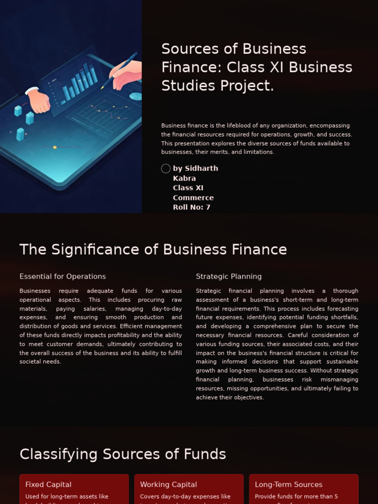 Sources of Business Finance PPT (Actual) | PDF | Equity (Finance ...