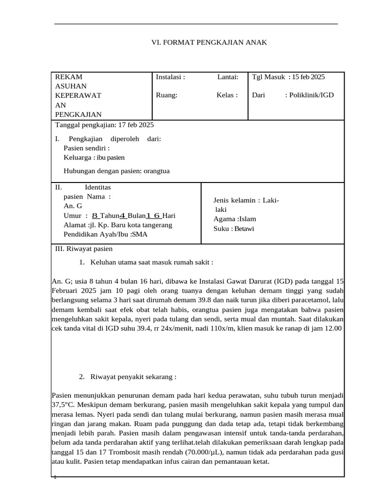 Askep DHF Adhy Kuntarto | PDF