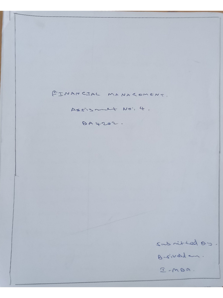 FM Assignment No 4 Sivabalan B | PDF