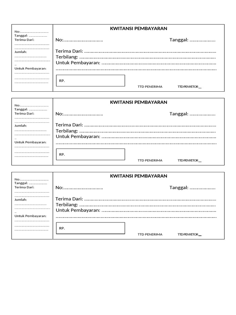 Kwitansi Kosong | PDF