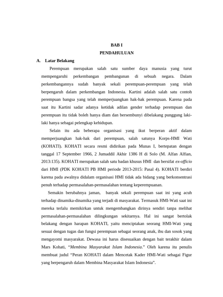 MAKALAH LKK HmI | PDF