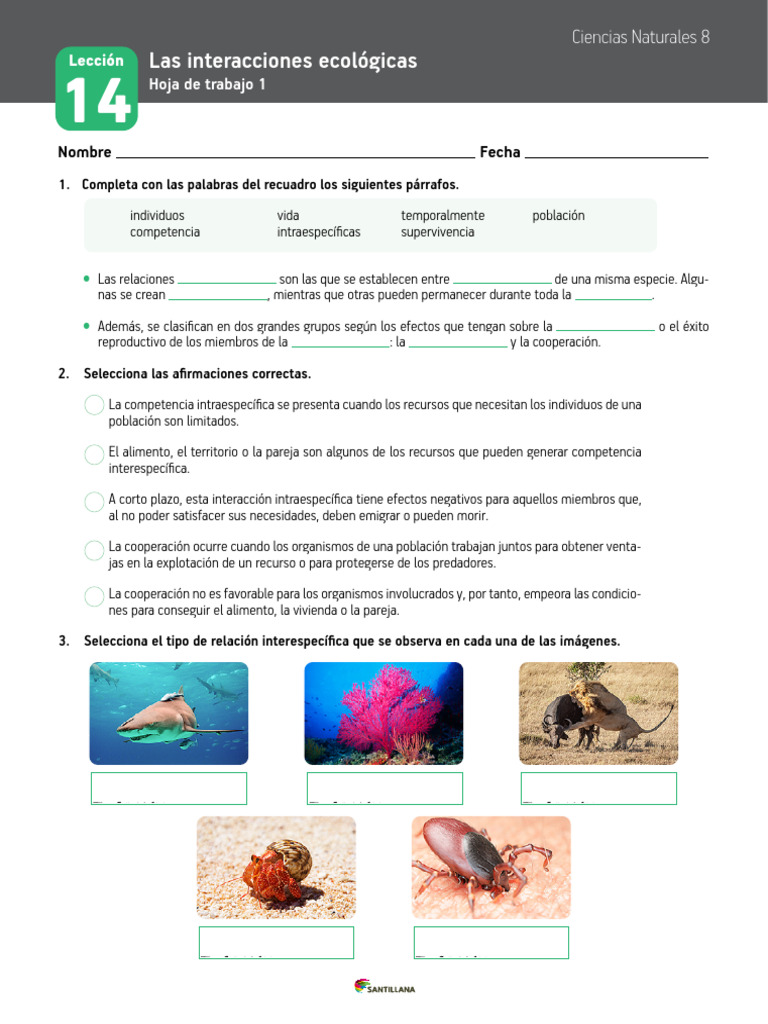 CN8_L14_HT1_A2 | PDF | Biología | Biogeografia