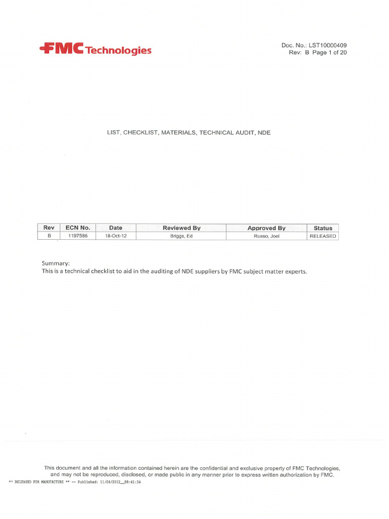 Audit Checklist | PDF