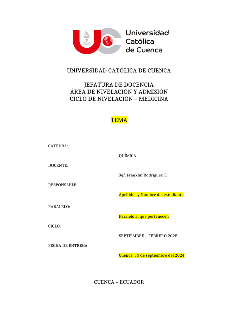 modelo de carátula plantilla | PDF