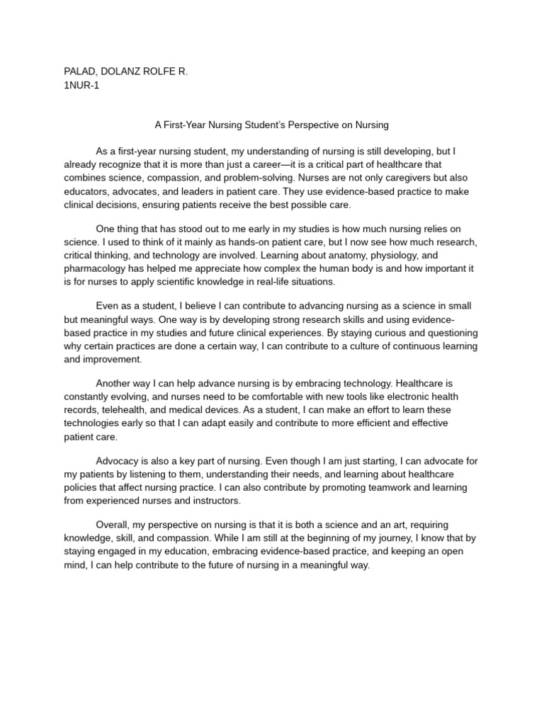 Palad - FNP Lec - Reflection | PDF