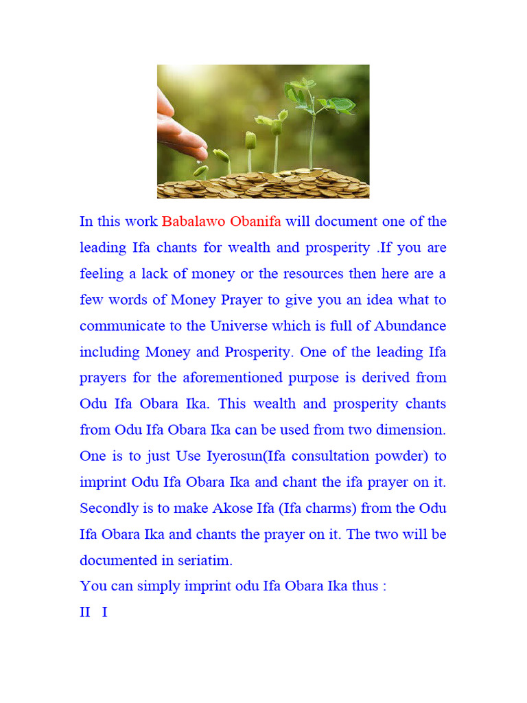 Ifa Akose Owo Akewi Compress | PDF