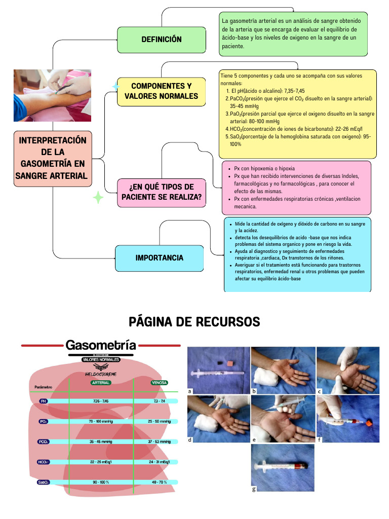Gráfico sobre la interpretación de la gasometría en sangre arterial ...