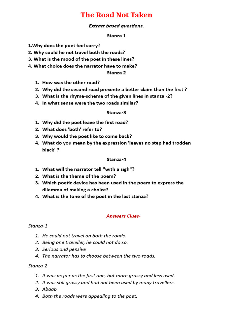 The Road Not Taken | PDF