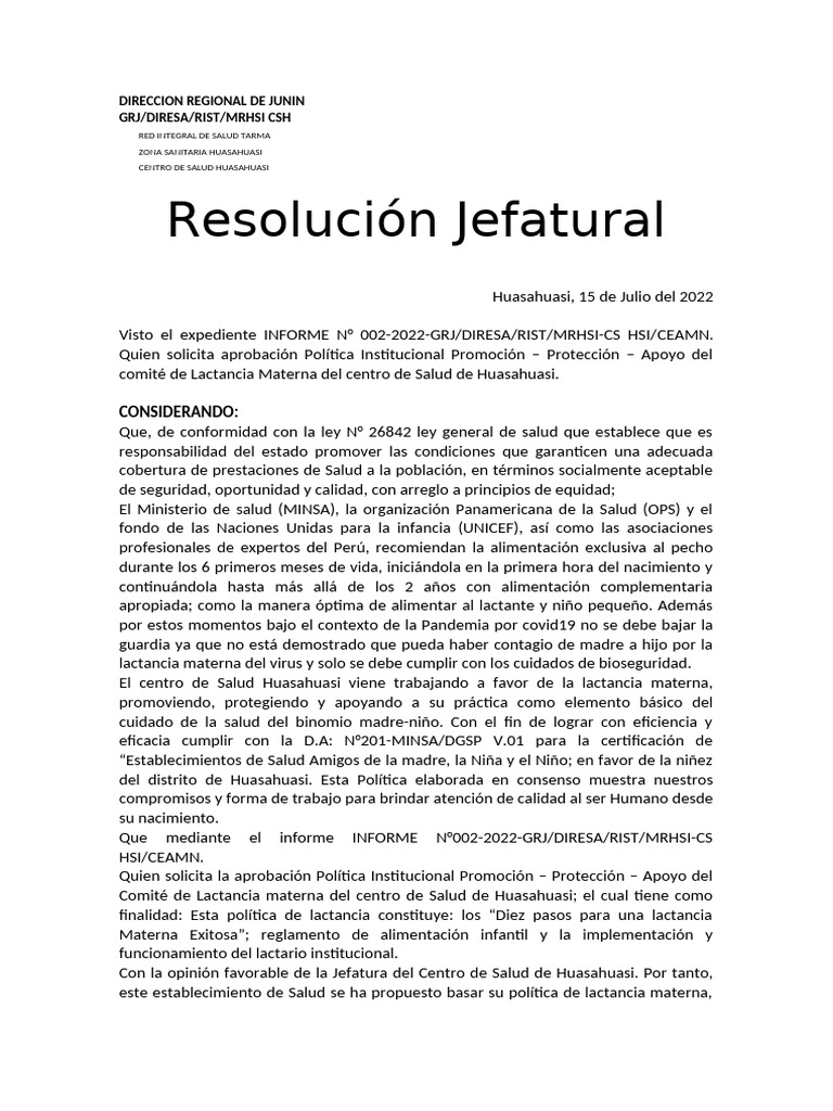 Resol | PDF | Amamantamiento